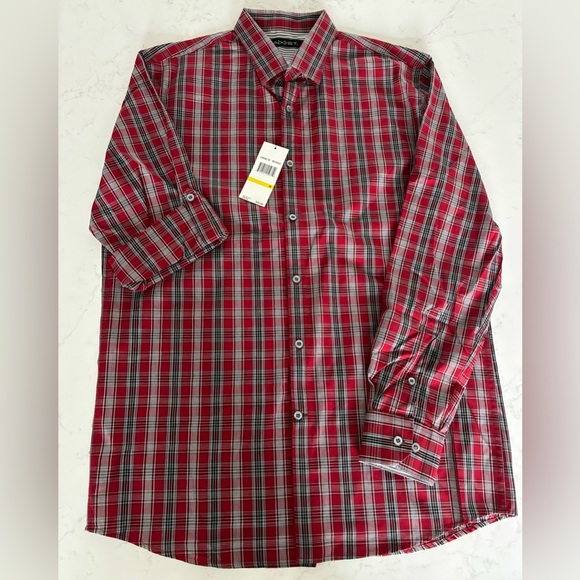 Axist | Shirts | Nwt Axist Red Black Button Down Shirt Size M | Poshmark